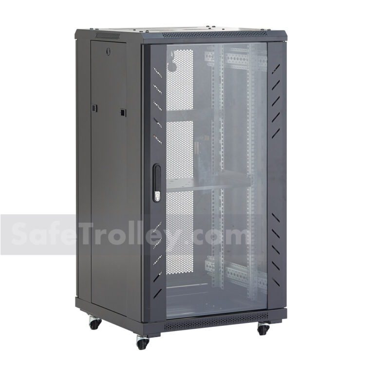 6U Wall Mount Server Rack W6406M Mesh Door - SafeTrolley