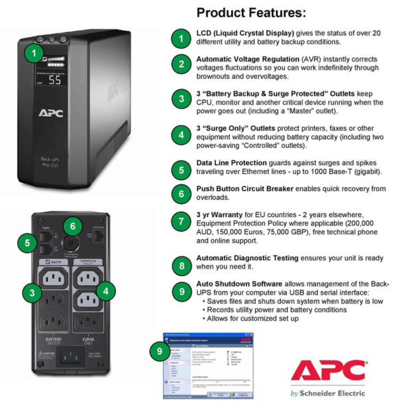 APC Back-UPS 550VA BR550GI - SafeTrolley