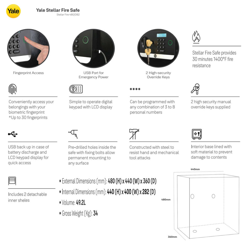Yale Fire Safe Stellar 480/DB2 - SafeTrolley