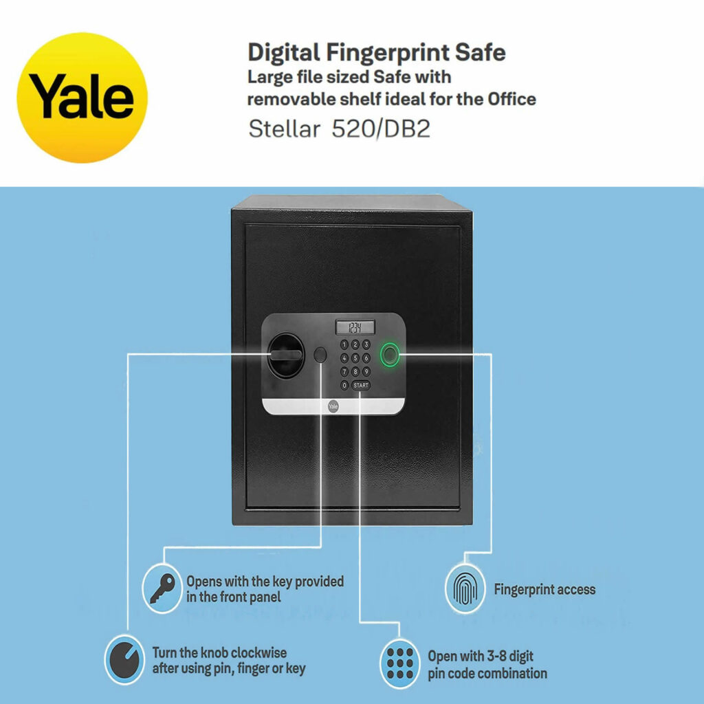 Yale Fingerprint Safe Stellar 520/DB2 - SafeTrolley